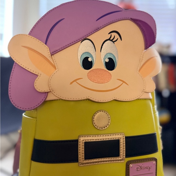 Loungefly | Bags | Loungefly Disney Dwarf Backpack Purple And Yellow ...